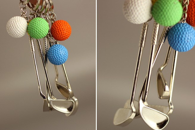 Golf club and golf ball keychain, Custom Your Ball Keychains,Keychains ...